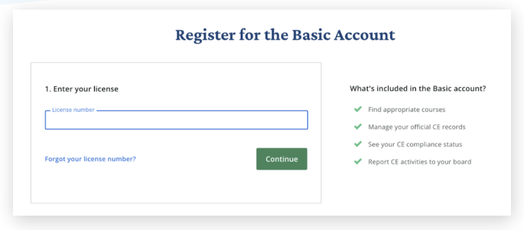 Creating a CE Broker Account – CE Broker