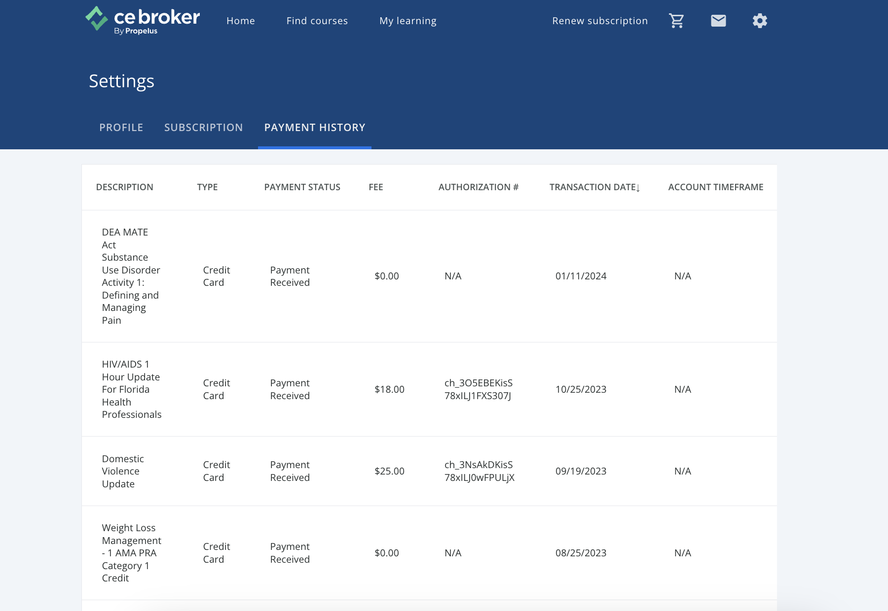 Obtaining Receipts for Payments – CE Broker