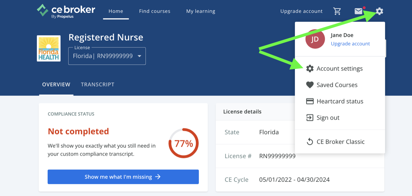 Obtaining Receipts for Payments – CE Broker