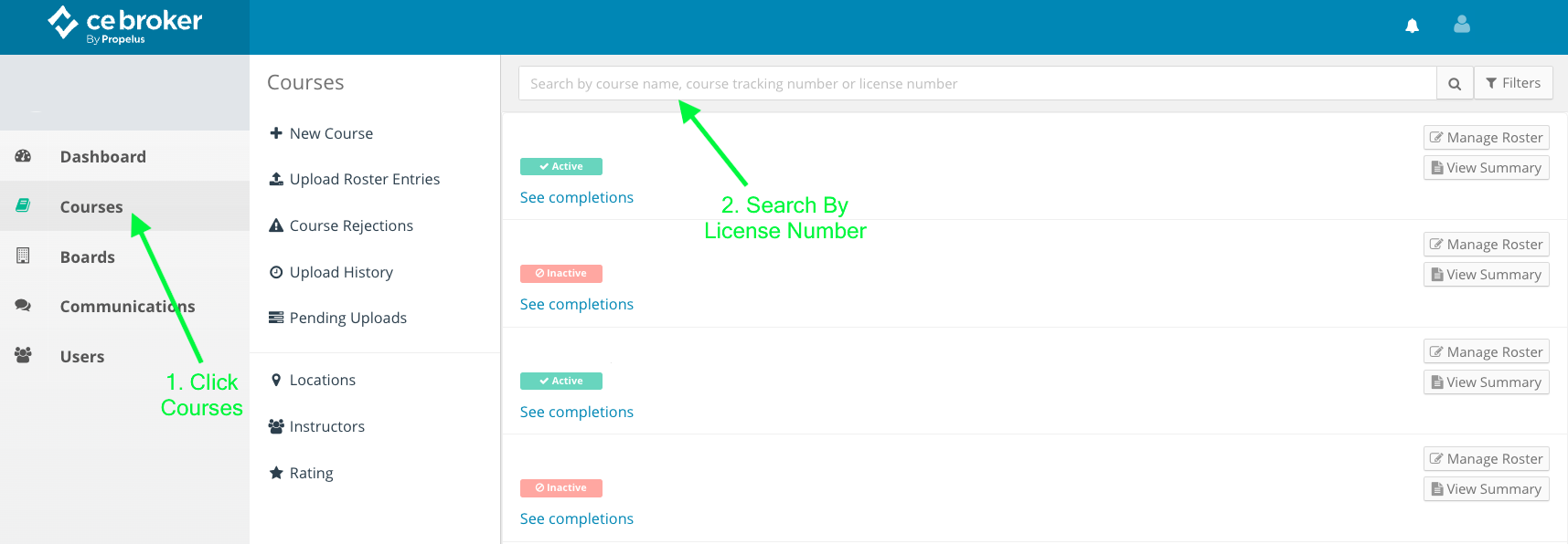 Verify a Licensee has Received Credit for a Course – CE Broker