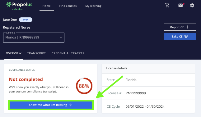 Compliance Transcripts Explained – CE Broker