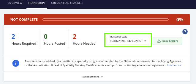 Compliance Transcripts Explained – CE Broker